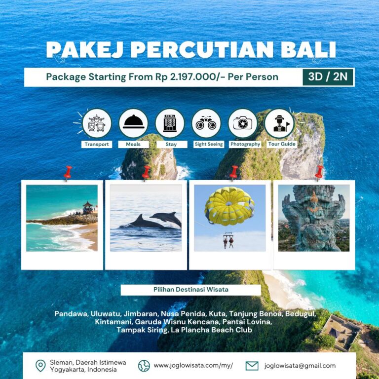 Pakej Percutian Bali 3 Hari 2 Malam | Joglo Wisata