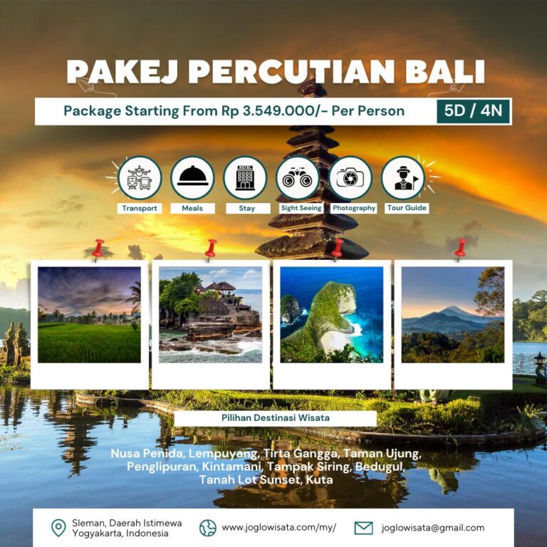 Pakej Percutian Bali 3 Hari 2 Malam | Joglo Wisata