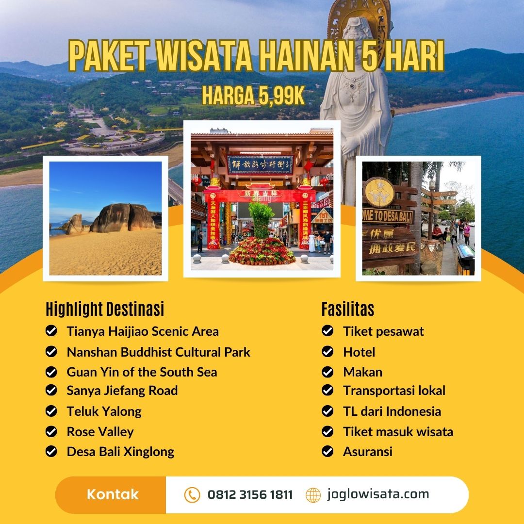 Paket Wisata Hainan China 5 Hari 4 Malam | Joglo Wisata